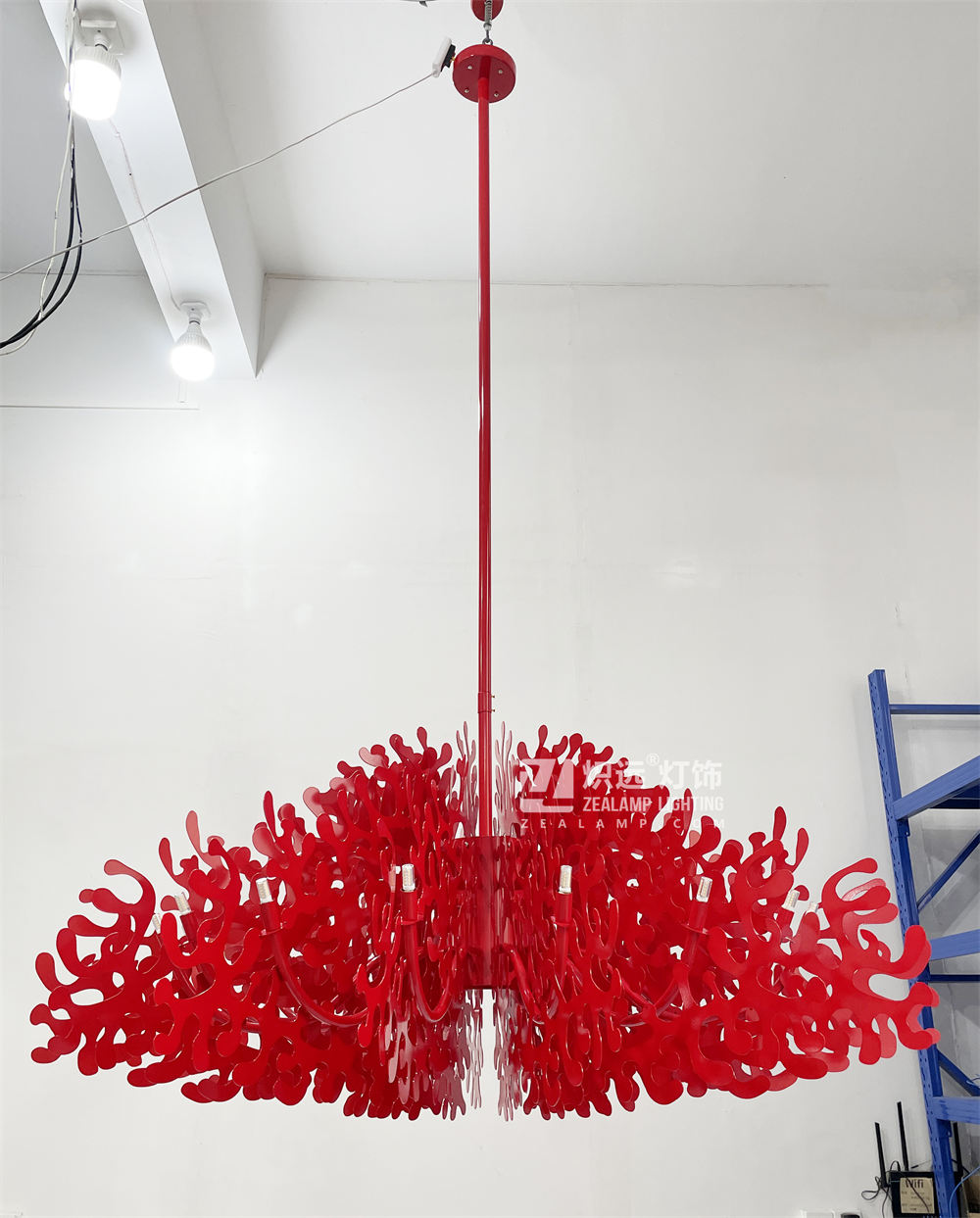 Red coral chandelier, exhibition hall, restaurant, personalized art ...