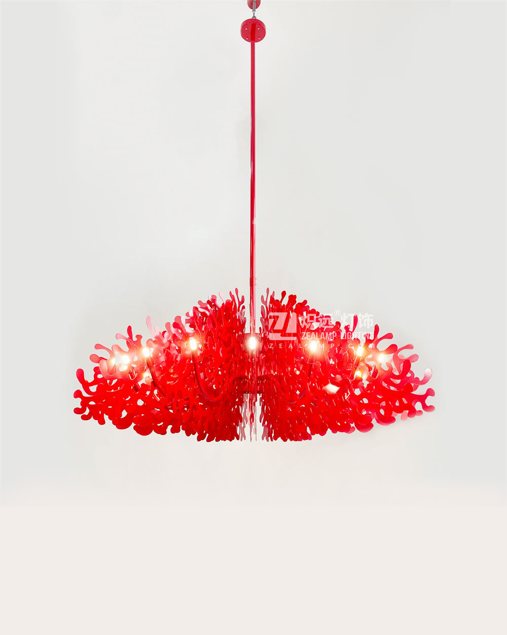 Red coral chandelier, exhibition hall, restaurant, personalized art ...