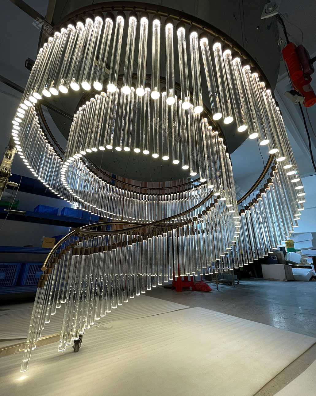 Malaysia Fifth Avenue Hotel Chandelier Factory Assembly Actual Shot ...